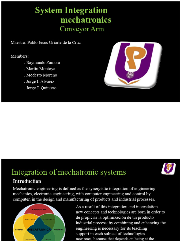 Integration of Mechatronic Systems | PDF | Mechatronics | Actuator