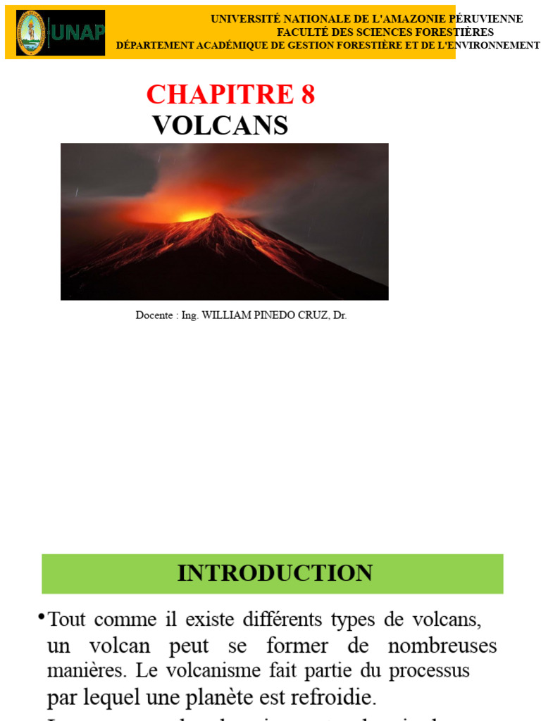 Types et caractéristiques des volcans | PDF | Volcan | Lave