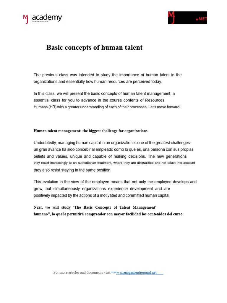 Understanding Human Talent Management | PDF | Talent Management | Human ...