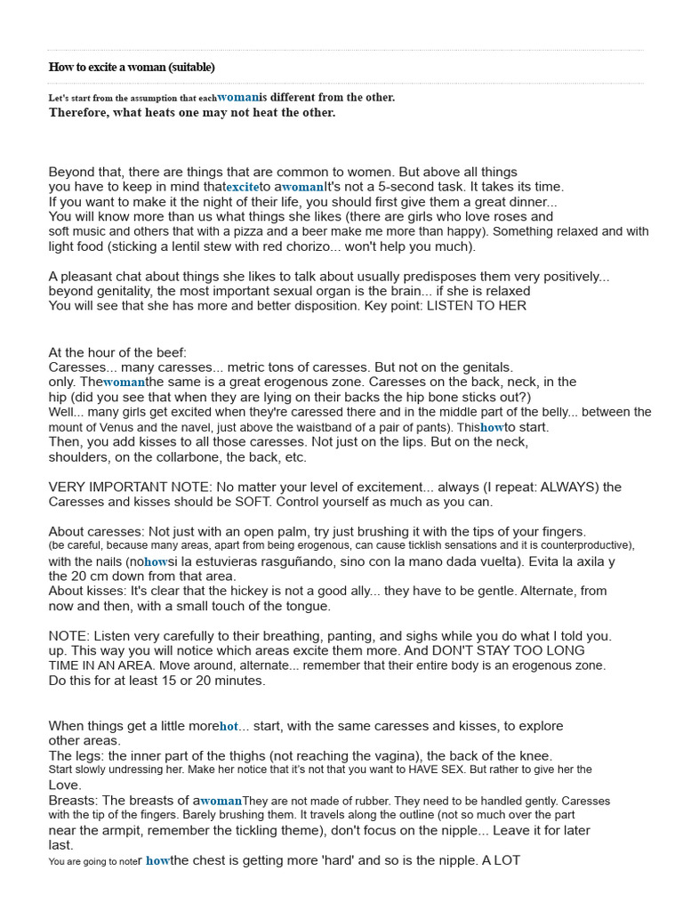 How to Arouse a Woman | PDF | Labia | Human Sexuality