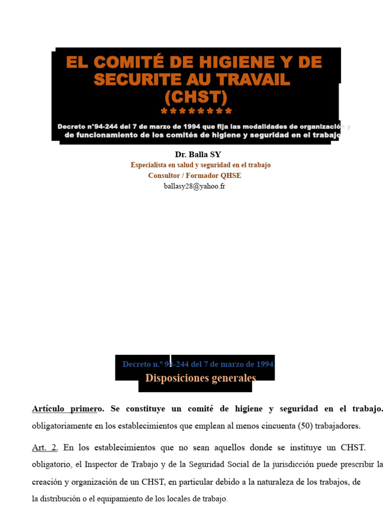 CHST | PDF | Seguridad y salud ocupacional