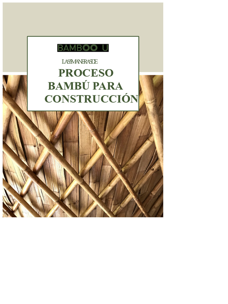 5 Formas de Procesar Bambú en Construcción | PDF | Techo | Carpintería