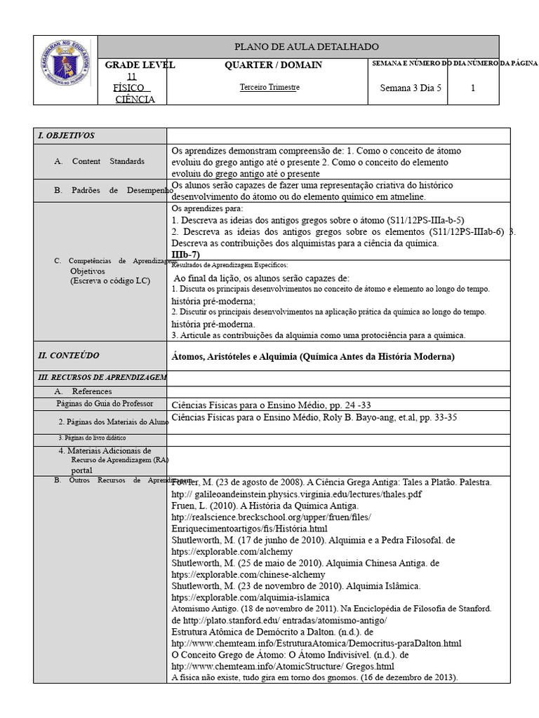História do Átomo e Alquimia no Ensino | PDF | Química | Science