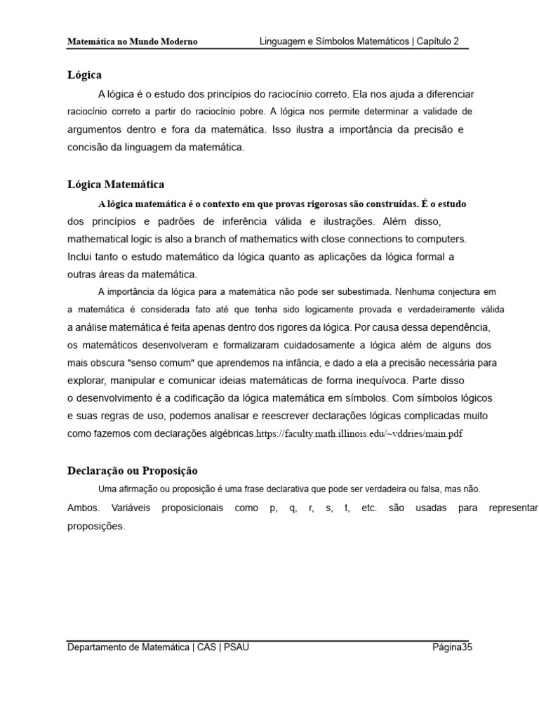 Lógica-Matemática-Linguagem-e-Símbolos | PDF | Lógica | Verdade