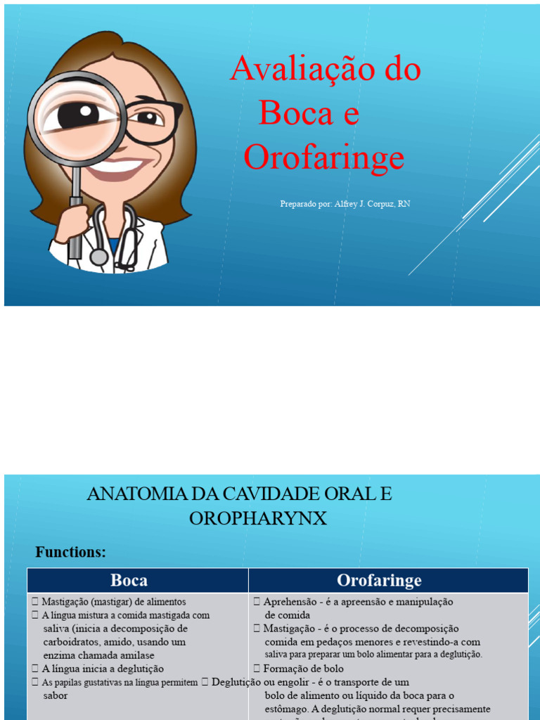 Avaliação da Boca e Orofaringe | PDF | Boca | Língua