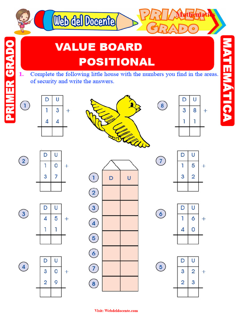 Place Value Board Up To The Tens For First Grade | PDF | Mathematics