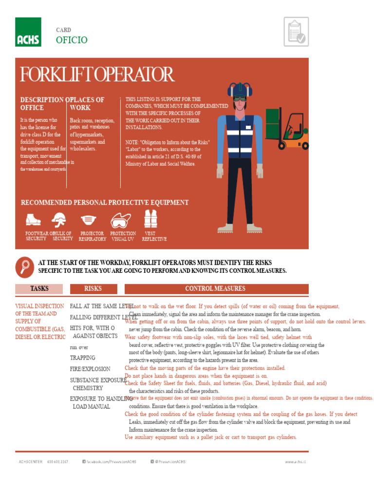 Forklift Operator Pdf Personal Protective Equipment Forklift