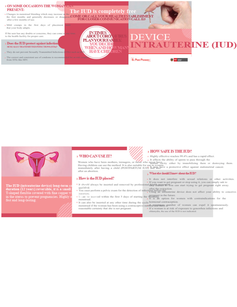 Cartilla_IUD.pdf | PDF | Birth Control | Gynaecology