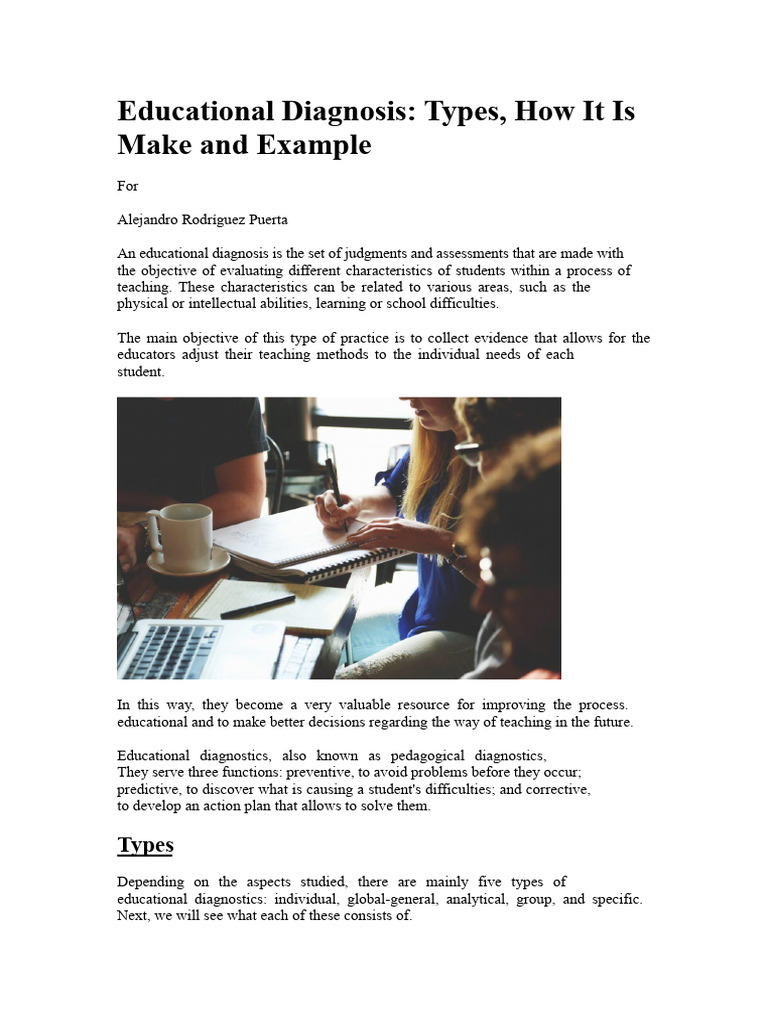 Types of Educational Diagnosis Explained | PDF | Medical Diagnosis ...