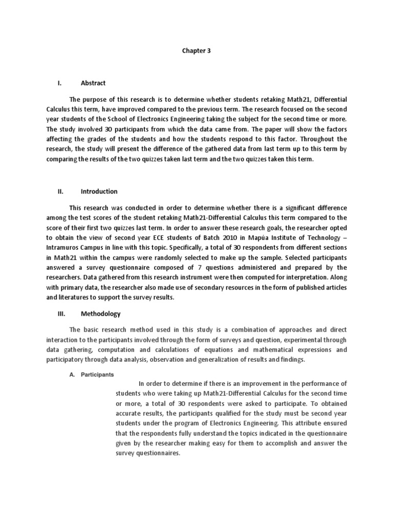 Student Performance in Differential Calculus | PDF | Survey Methodology ...