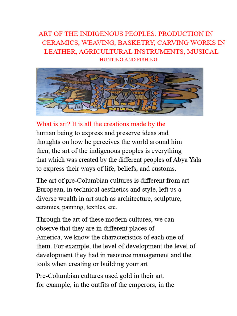 Art of The Indigenous Peoples | PDF | Pre Columbian Era | Pottery