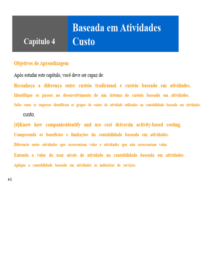 Custeio Baseado em Atividades: Guia Completo | PDF | Despesa | Economia ...