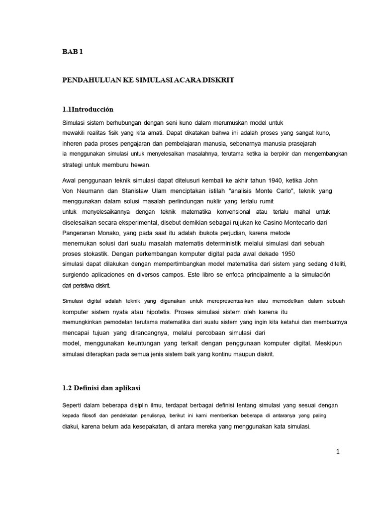 Simulasi Acara Diskrit: Definisi & Aplikasi | PDF