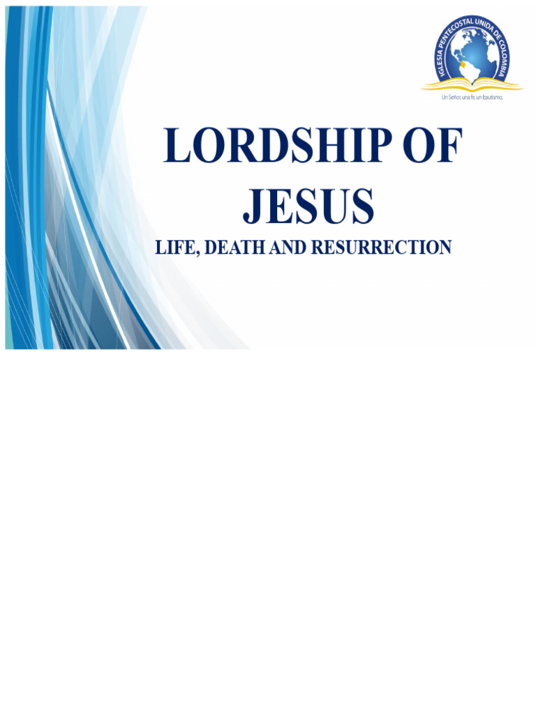 2. Lordship of Christ 1 | PDF | Jesus | Ministry Of Jesus
