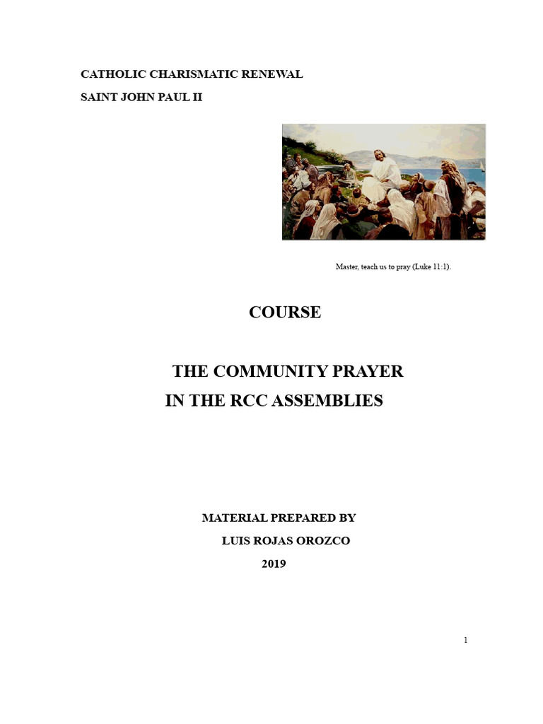 COURSE ON COMMUNITY PRAYER | PDF | Prayer | God The Father