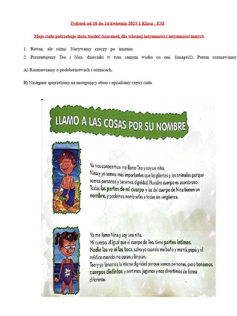 Klasa - ESI Troska I Szacunek Dla Ciała | PDF