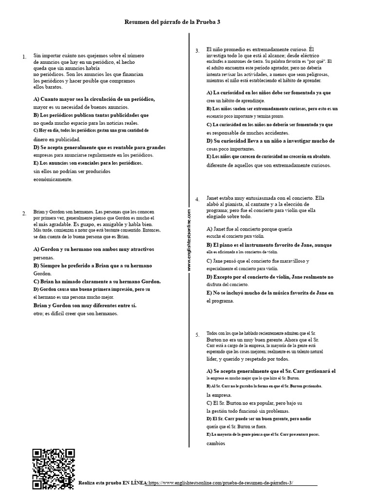 315 - Resumen de Parrafo Prueba 3 | PDF | Curiosidad | Robinson Crusoe