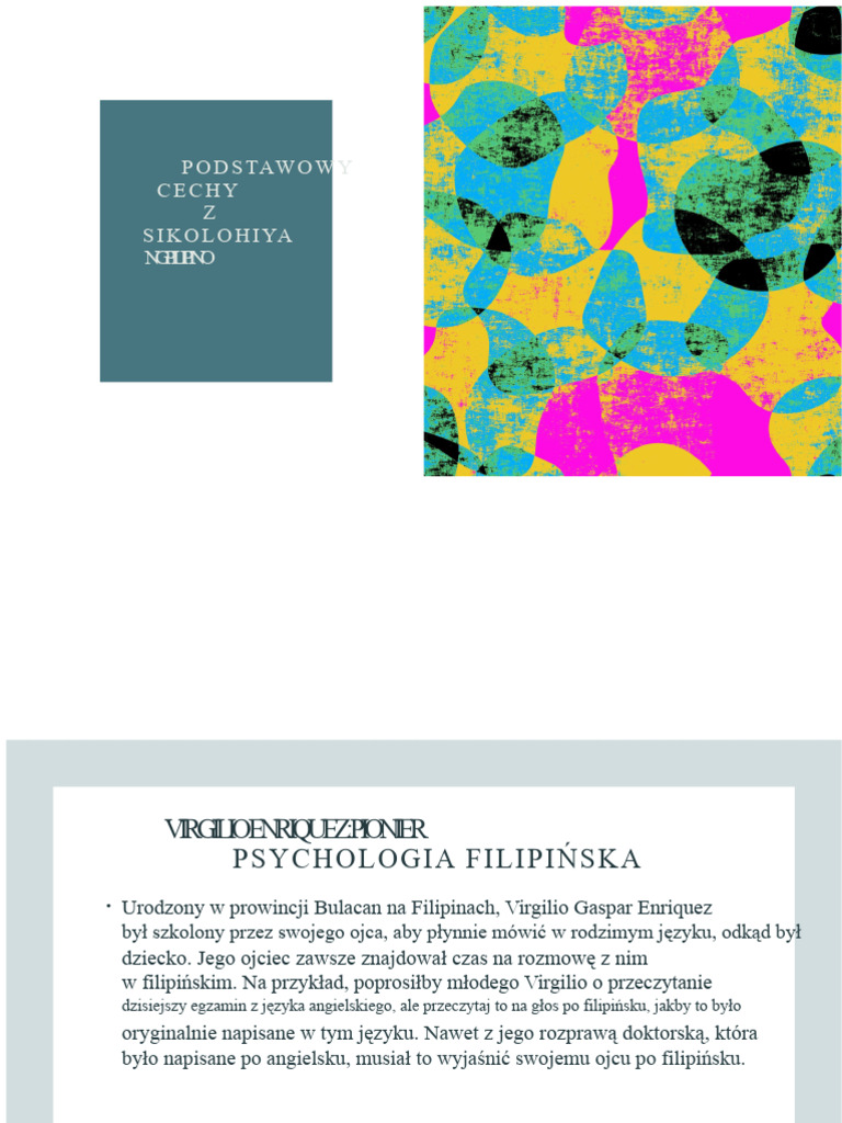 Podstawowe Cechy Sikolohii Filipińskiej | PDF