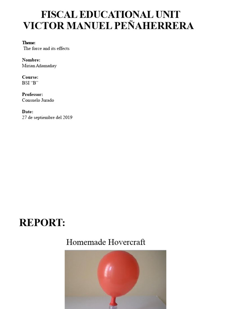 Homemade Hovercraft | PDF