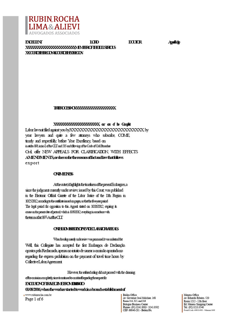 Model of Objections To The Objections of Clarification | PDF | Justice ...