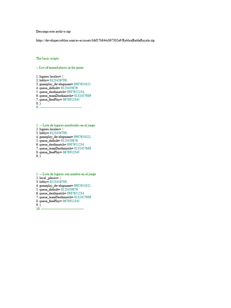 SCRIPTS para un battle royale en Roblox Studio pt.1 | PDF