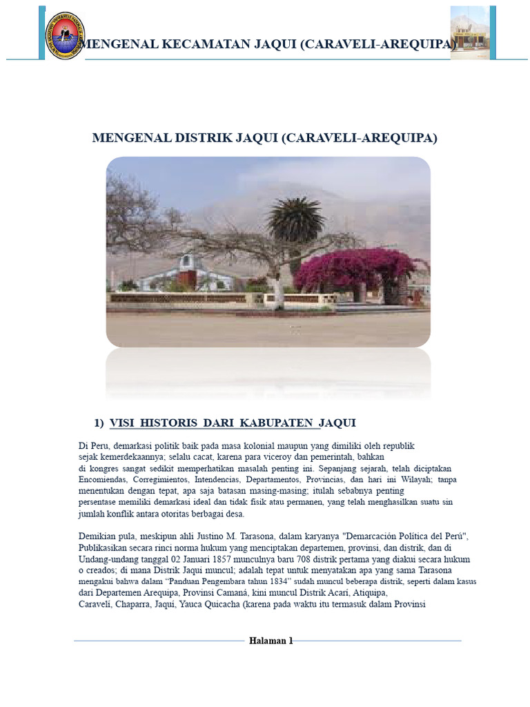 Sejarah dan Demografi Distrik Jaqui | PDF
