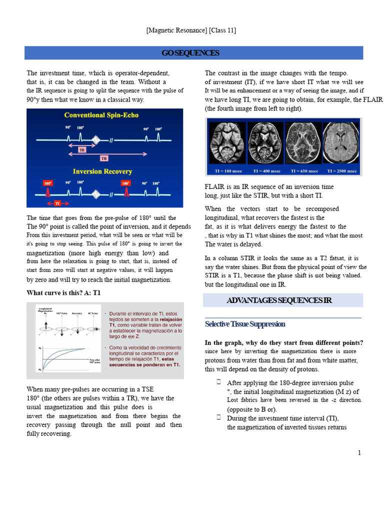 Class 11 (11-04) | PDF | Magnetic Resonance Imaging | Physics
