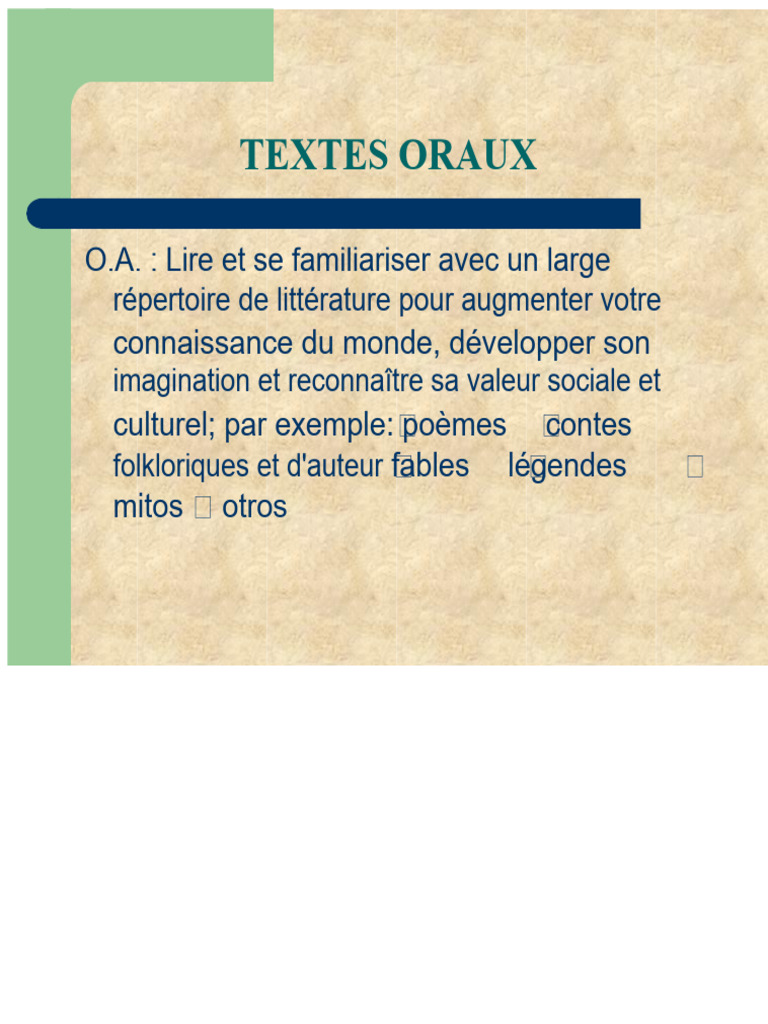 Textes Narratifs : Contes, Fables, Mythes | PDF | Fable | Légendes