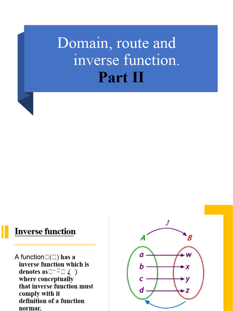 Domain, range, and inverse function class 7 | PDF | Function ...
