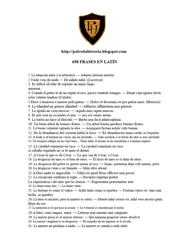 658 Frases En Latín | PDF