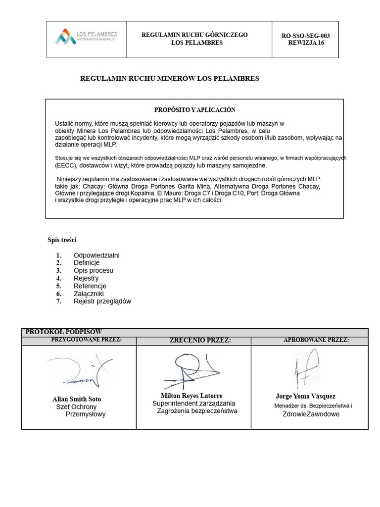 RO-SSO-SEG-003 Regulamin Ruchu MLP v.16 | PDF