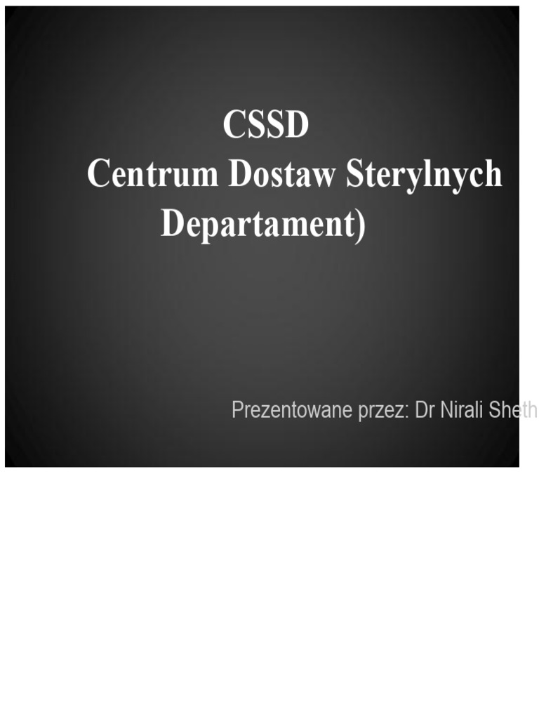 Prezentacja Cssd | PDF