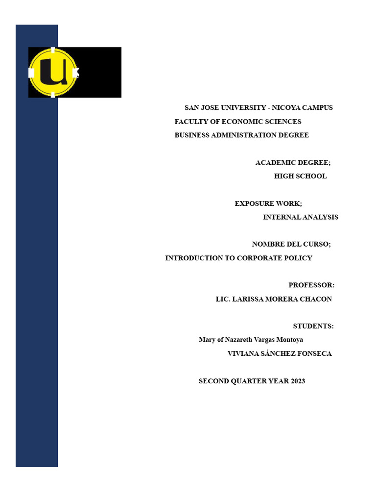 Internal Analysis (Written) | PDF | Swot Analysis | Competitive Advantage