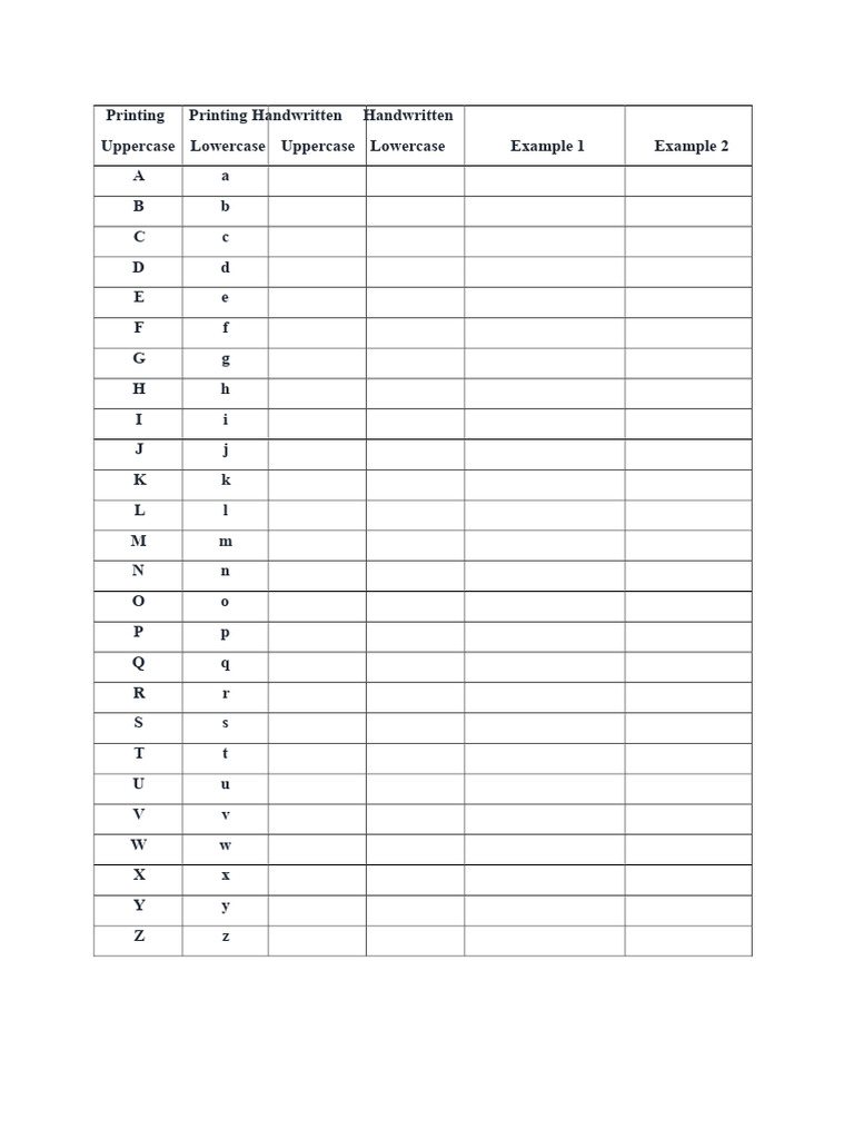 ALPHABET COLUMN.docx | PDF