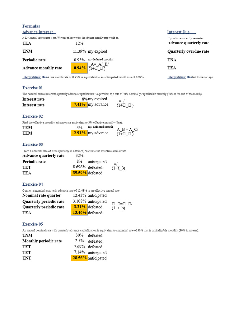 Expired and Anticipated Rates | PDF | Interest | Mathematical Finance