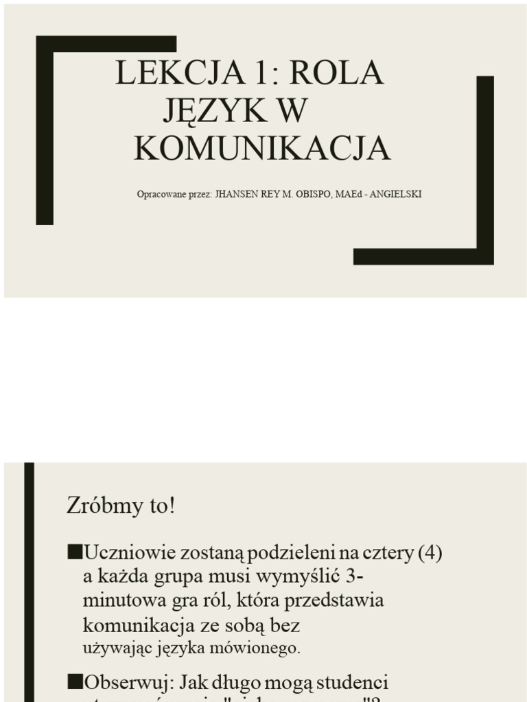 Lekcja Eapp 1-3 Rola Komunikacji, Historia Języka Angielskiego, Pisanie ...