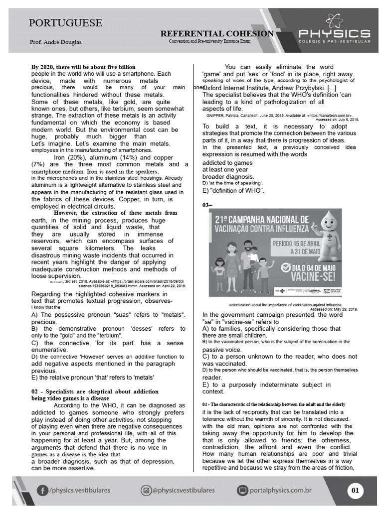 Reference Cohesion Exercises | PDF | Metals | Mining