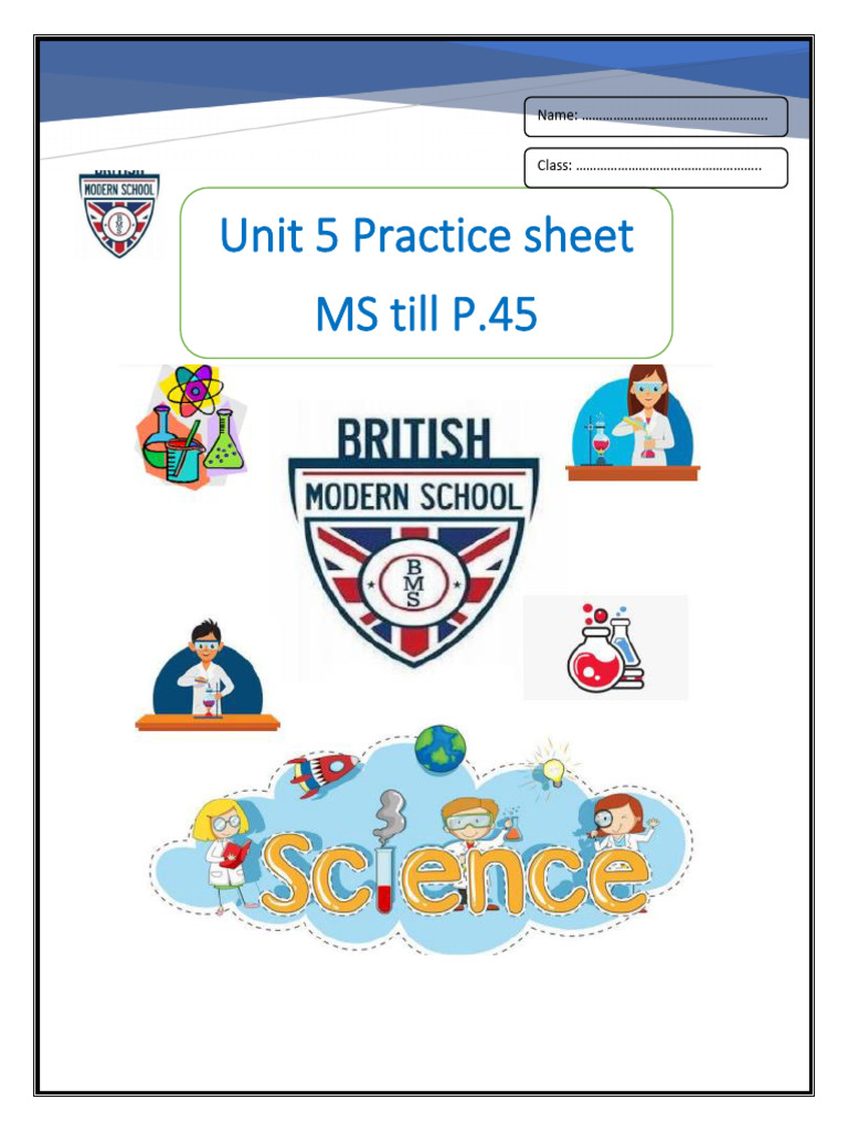 Year 6 Science Practice Sheet | PDF | Force | Physical Quantities