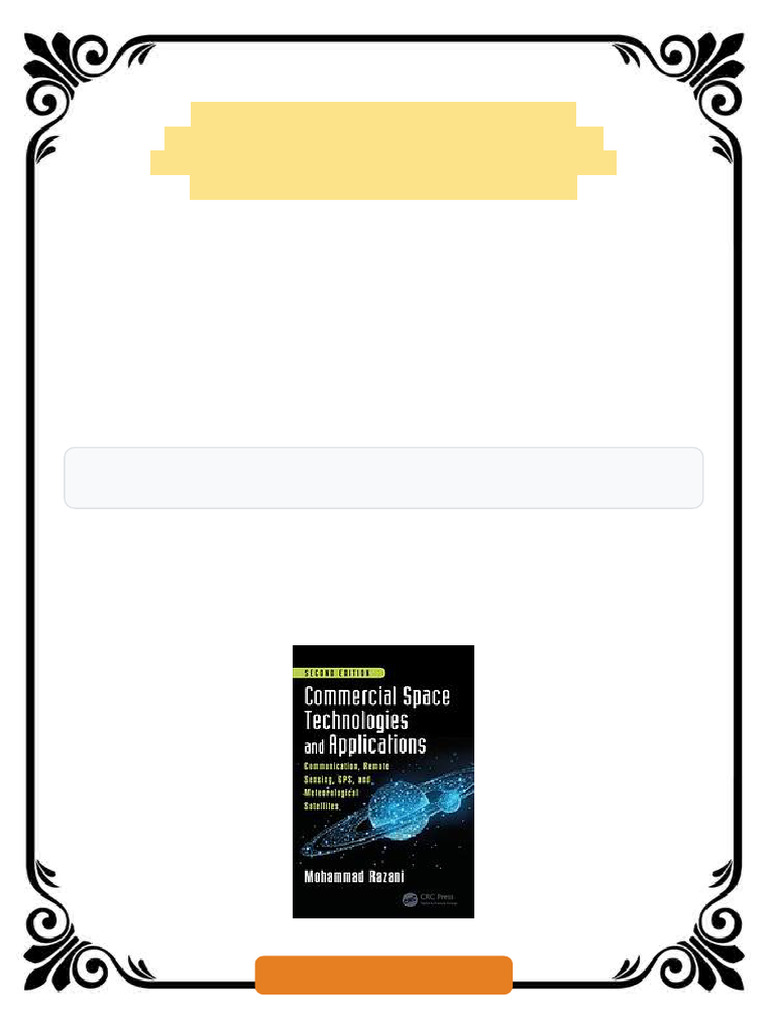 Commercial Space Technologies and Applications: Communication, Remote ...