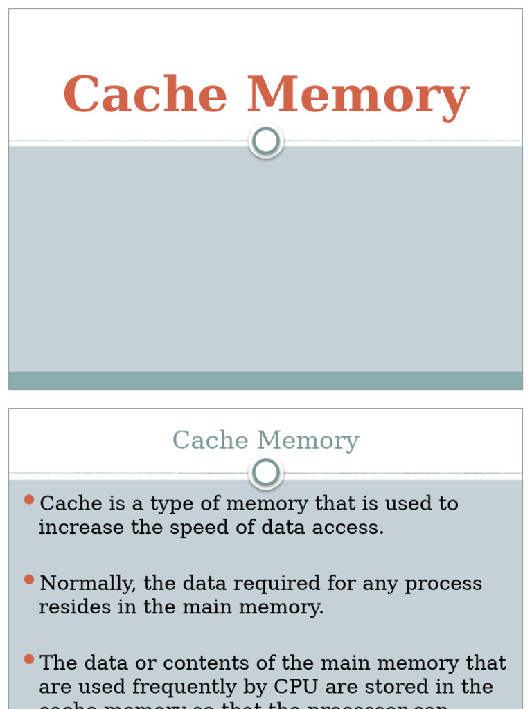 1.Cache Memory and Mapping Techniques | PDF | Cpu Cache | Central ...