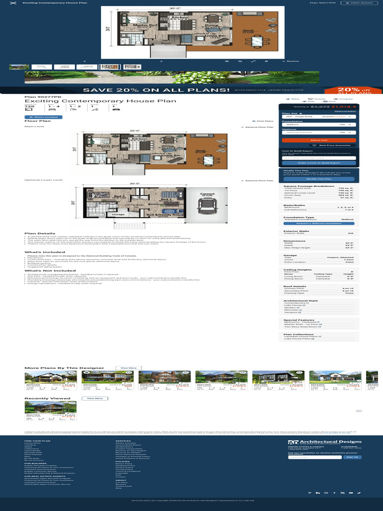 Exciting Contemporary House Plan - 90277PD _ Architectural Designs ...