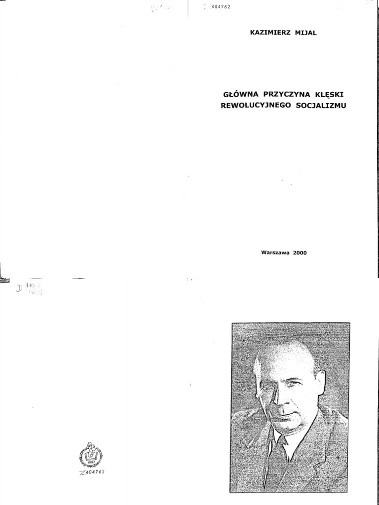 Kazimierz Mijal Gowna Przyczyna Kleski Rewolucyjnego Socjalizmu | PDF