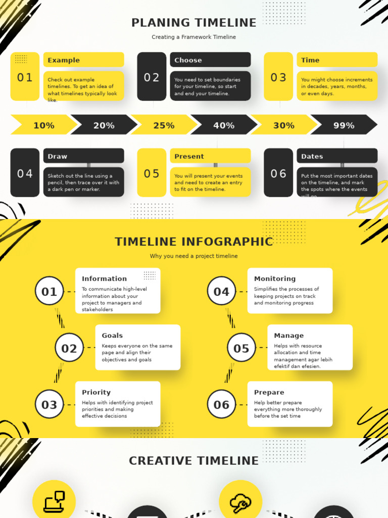 Yellow Minimalist Timeline Planning Presentation | PDF | Web Design ...