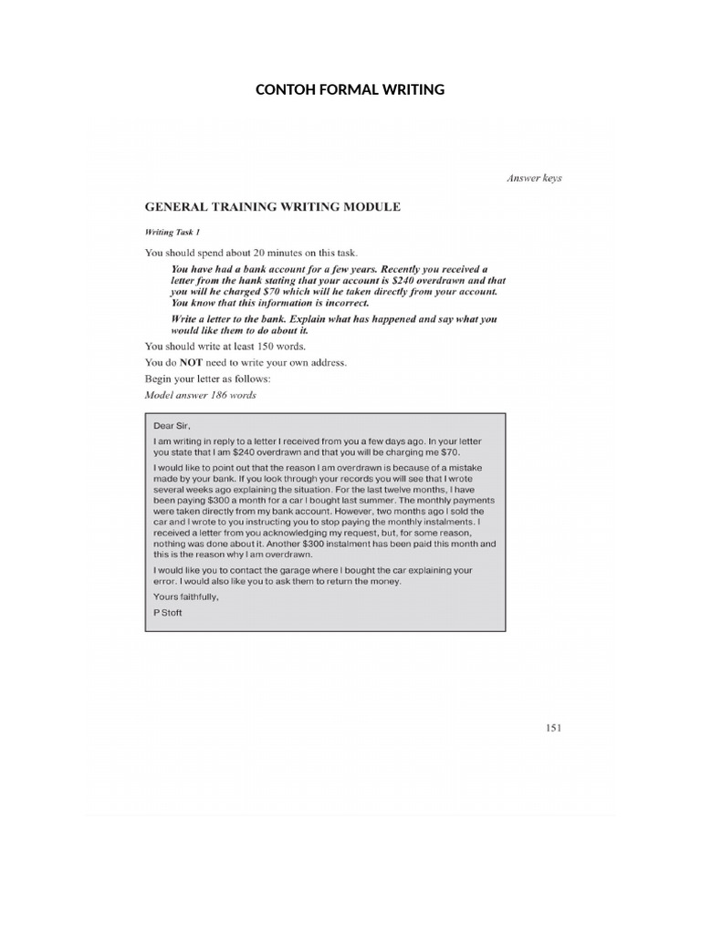 Contoh Formal Dan Informal Writing | PDF