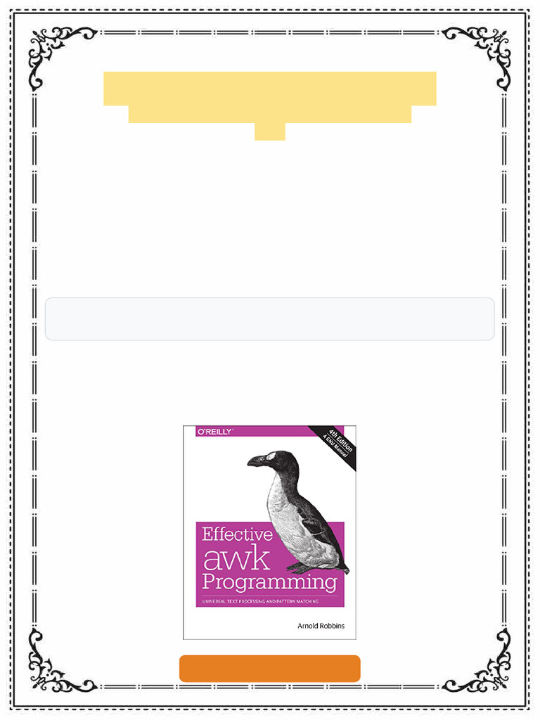 Effective awk Programming Universal Text Processing and Pattern Matching 4th Edition Arnold ...