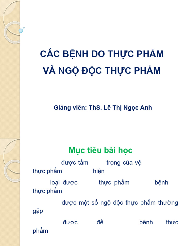3. Cac Benh Do Thuc Pham | PDF