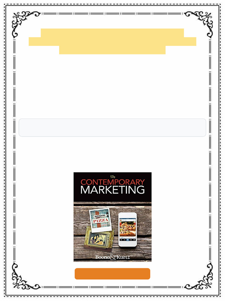 Access The Newest Edition of (Original PDF) Contemporary Marketing 17th ...