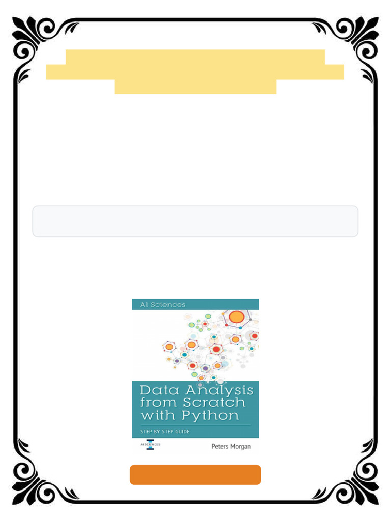 Data Analysis from Scratch with Python Peters Morgan eBook clarity ...