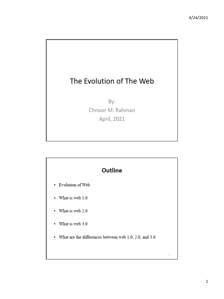 The Evolution of The Web | PDF | World Wide Web | Internet & Web