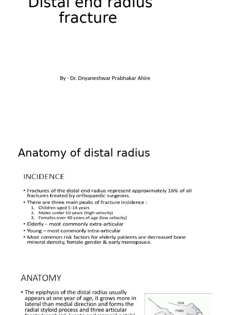 Distal End Radius Fracture and Ulna | PDF | Musculoskeletal System ...